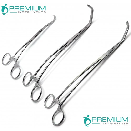 Surgical Forceps Satinsky Set of 3